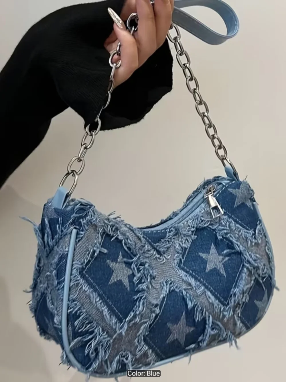 Bags | Blue Star Patchwork Small Denim Shoulder Bag | Poshmark